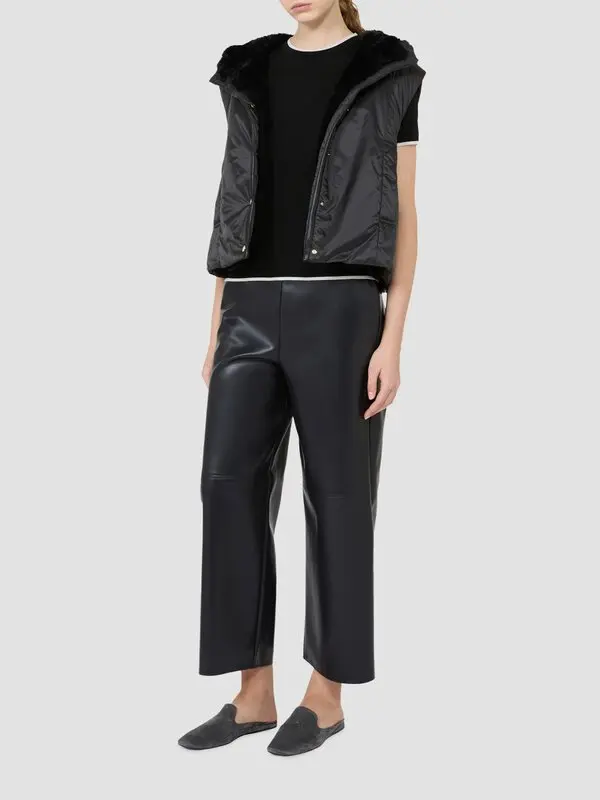 Max Mara Reversible Gilet In Water Repellent Plain Weave Fabric
