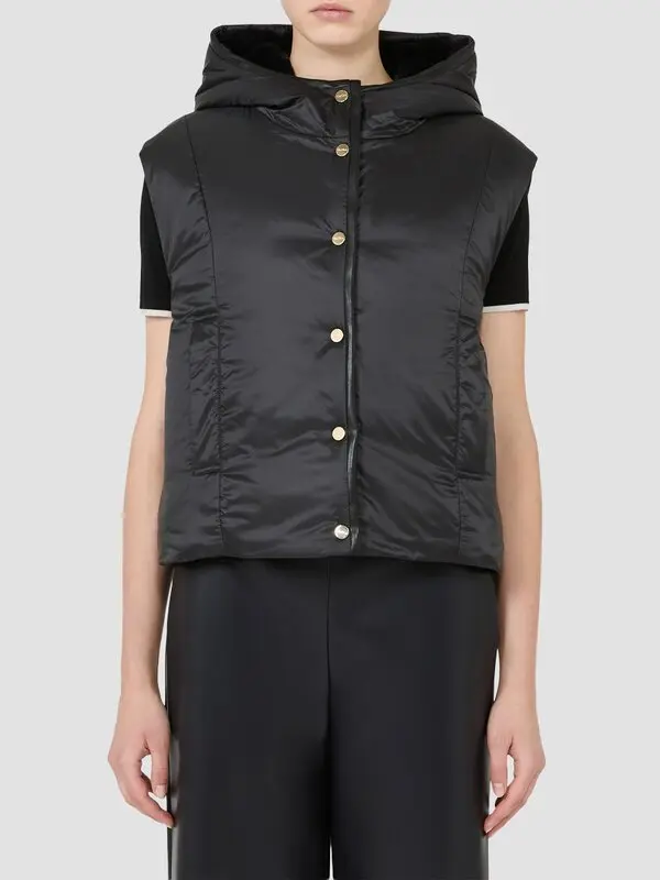 Max Mara Reversible Gilet In Water Repellent Plain Weave Fabric