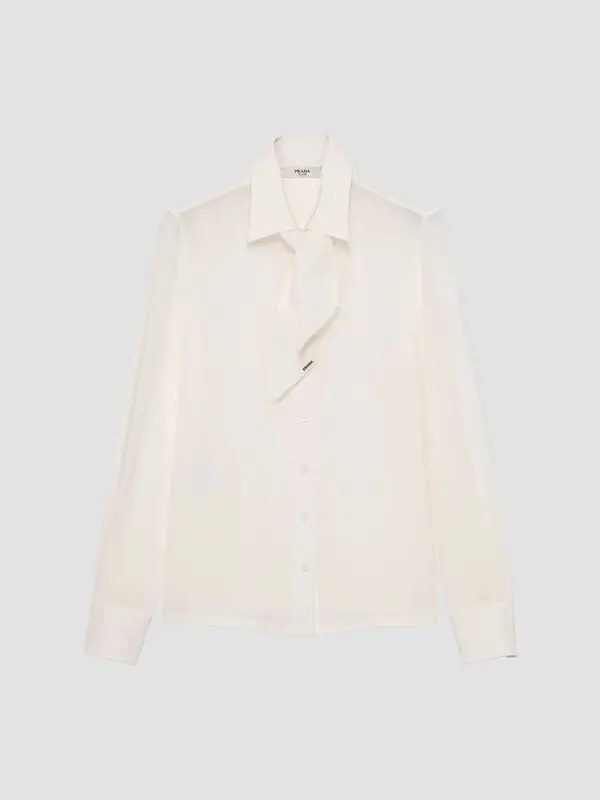Prada Crepe De Chine Shirt - Beige