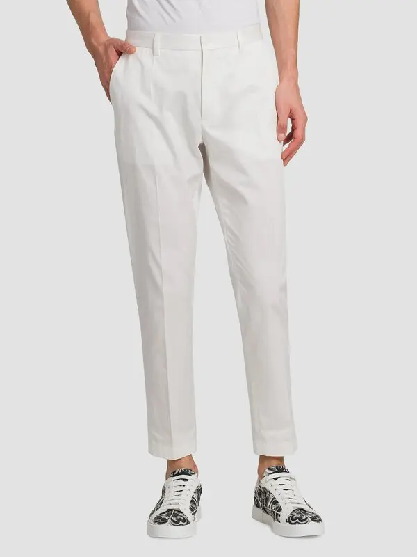 Dolce & Gabbana Stretch Cotton Gabardine Trousers
