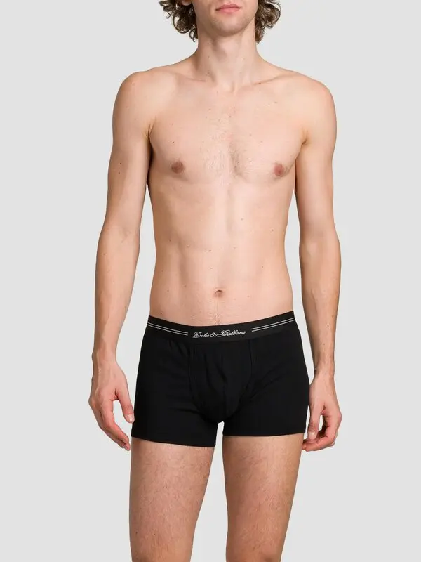 Dolce & Gabbana Logo Cotton-blend Boxer Briefs