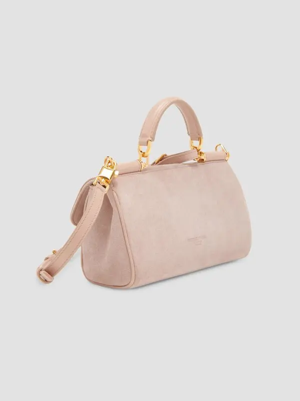 Dolce & Gabbana My Sicily Suede Top Handle Bag - Makeup