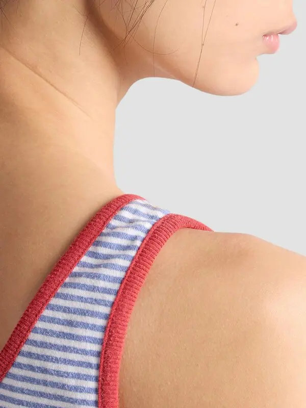 Prada Striped Cotton Jersey Tank Top