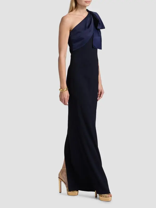 SACHIN BABI Estrella Stretch-crepe One-shoulder Gown