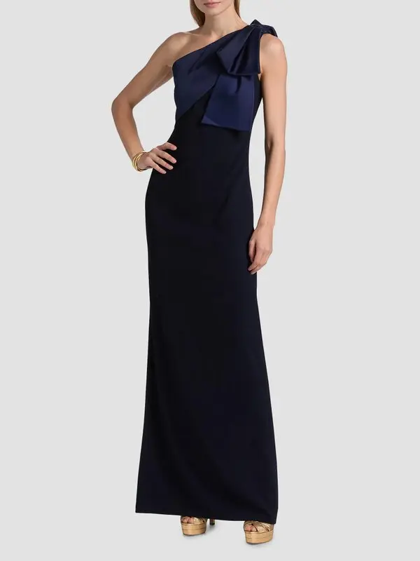SACHIN BABI Estrella Stretch-crepe One-shoulder Gown