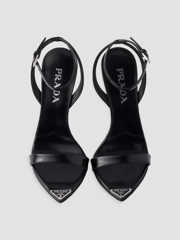 Prada Brushed Leather Sandals