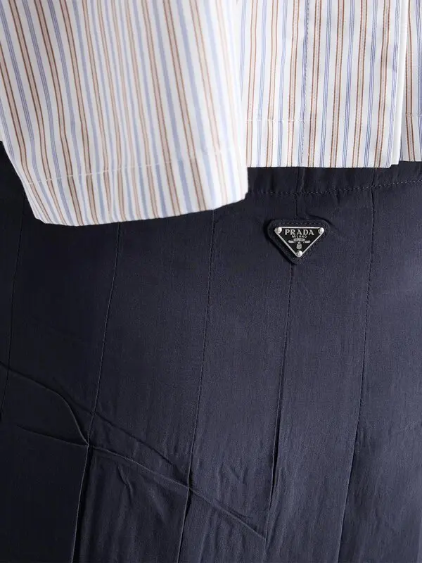 Prada Pleated Silk Midi-skirt