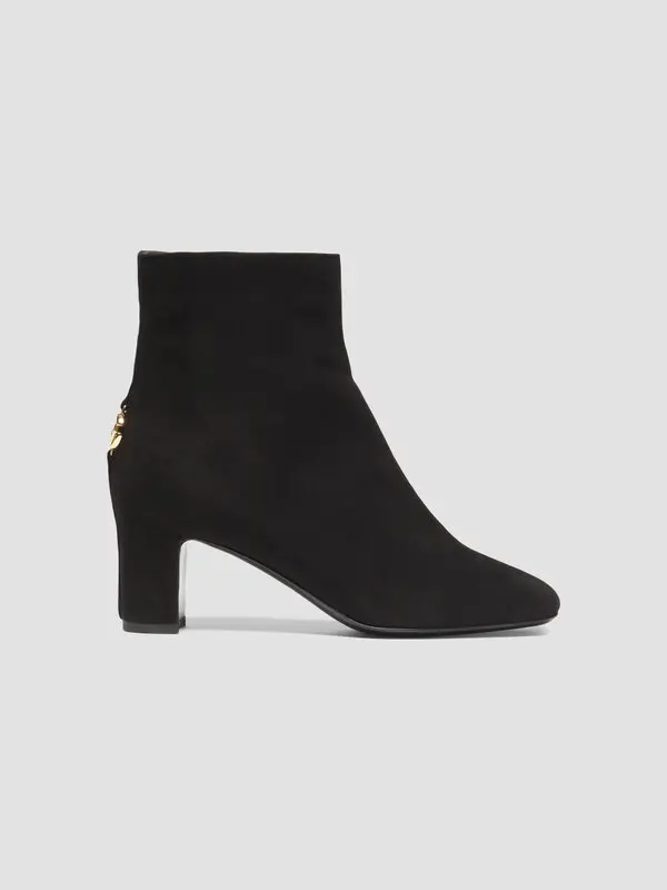 Dolce & Gabbana Suede Logo Ankle Boots