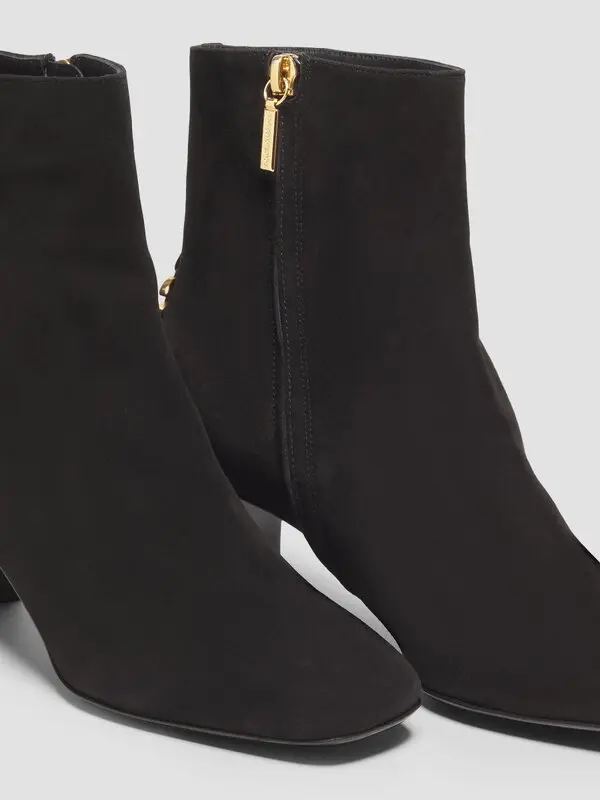 Dolce & Gabbana Suede Logo Ankle Boots