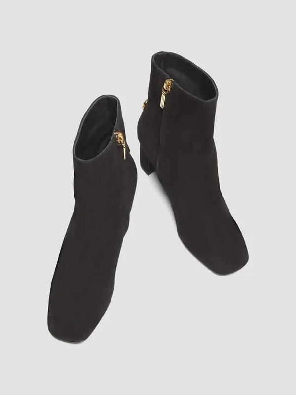 Dolce & Gabbana Suede Logo Ankle Boots