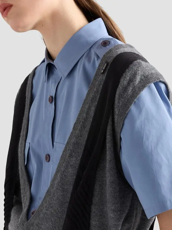 Prada Cashmere V-neck Vest Sweater