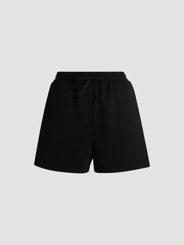 Dolce & Gabbana Logo Cutout Sweat Shorts - Black