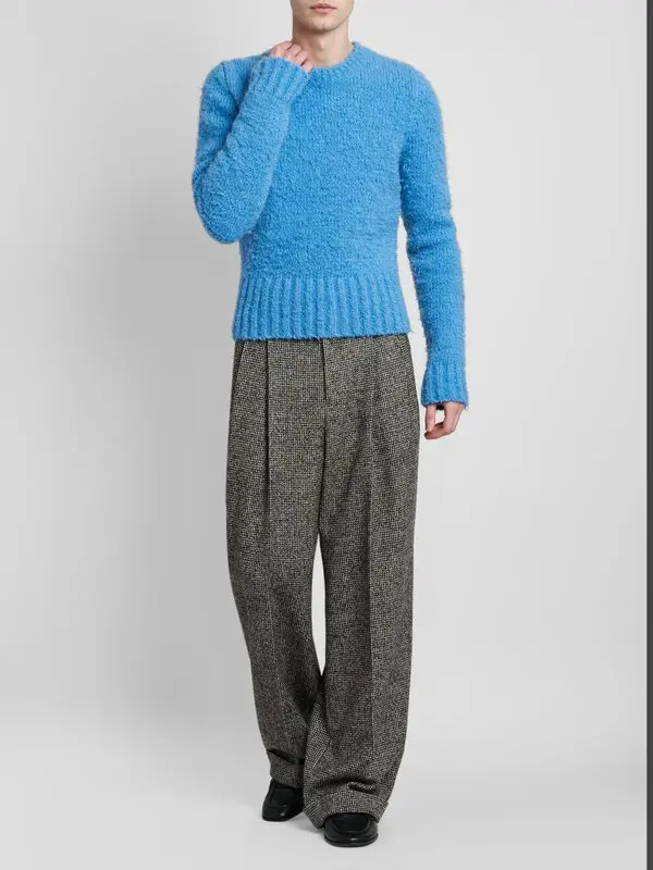 Dolce & Gabbana Principe Di Galles Pleated Tweed Pants