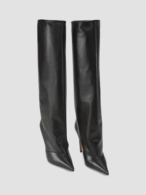 Dolce & Gabbana Devotion 105mm Leather Knee Boots