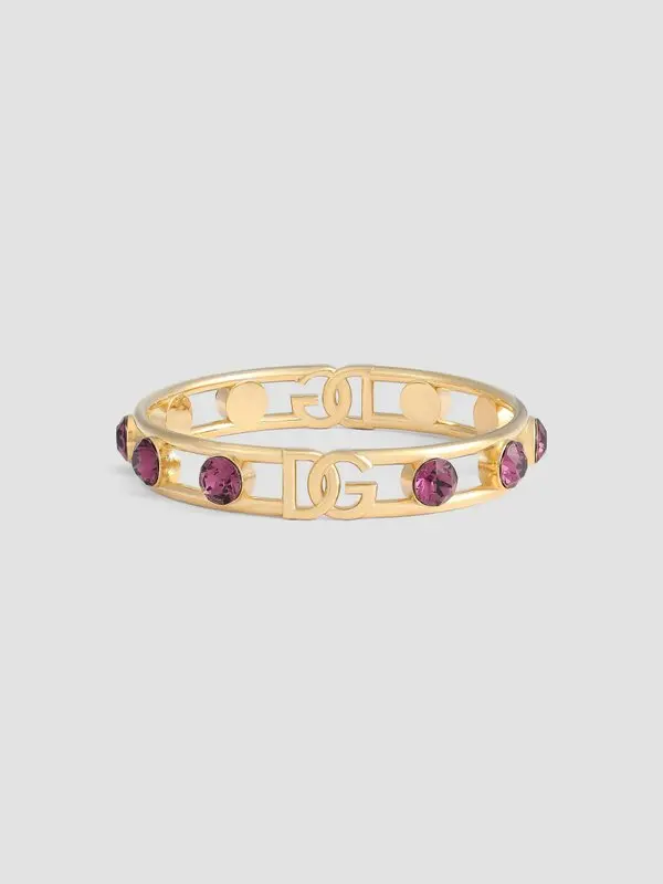 Dolce & Gabbana Goldtone & Glass Crystal Wide Bangle