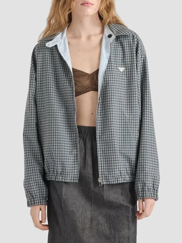 Prada Checked Poplin Jacket