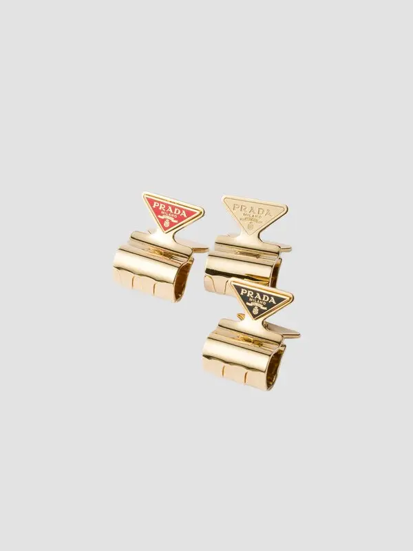 Prada Set Of Metal Claw Hair Clips - Multicolor