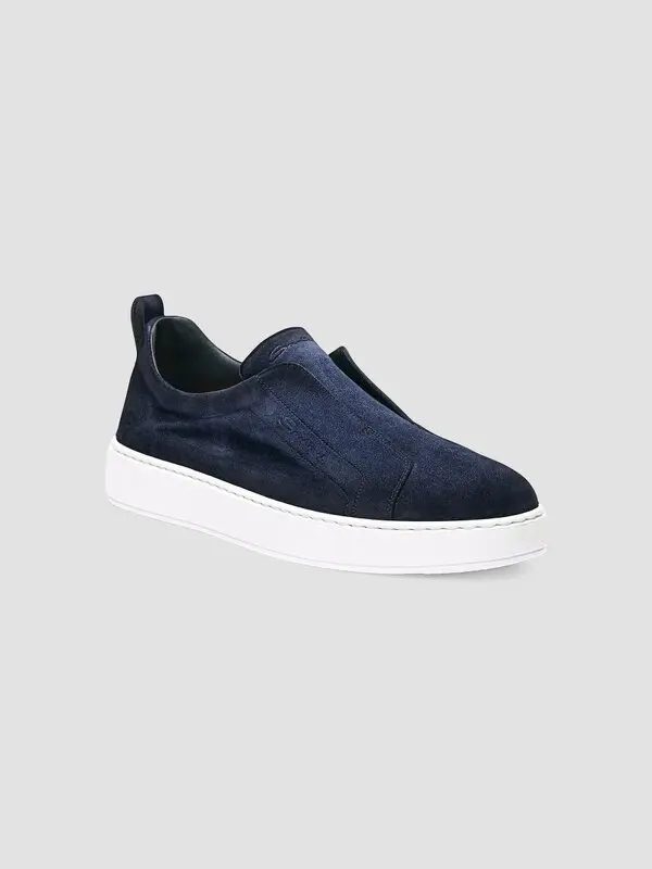 Santoni Victory Suede Low-top Sneakers - Blue