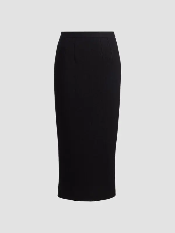 Dolce & Gabbana Wool Pencil Midi-skirt - Nero