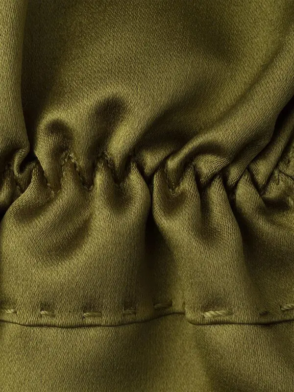 Prada Satin Gloves - Green