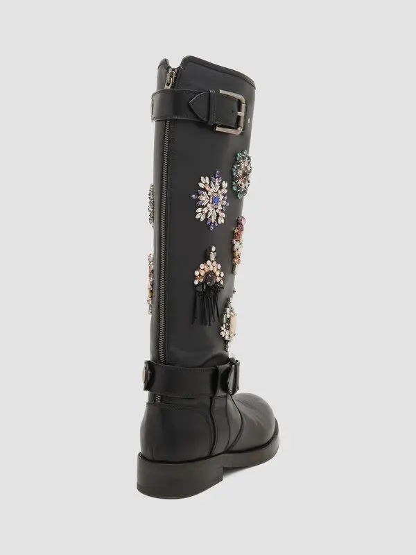 Dolce & Gabbana Embellished Knee-high Boots