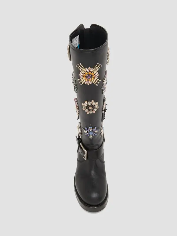 Dolce & Gabbana Embellished Knee-high Boots