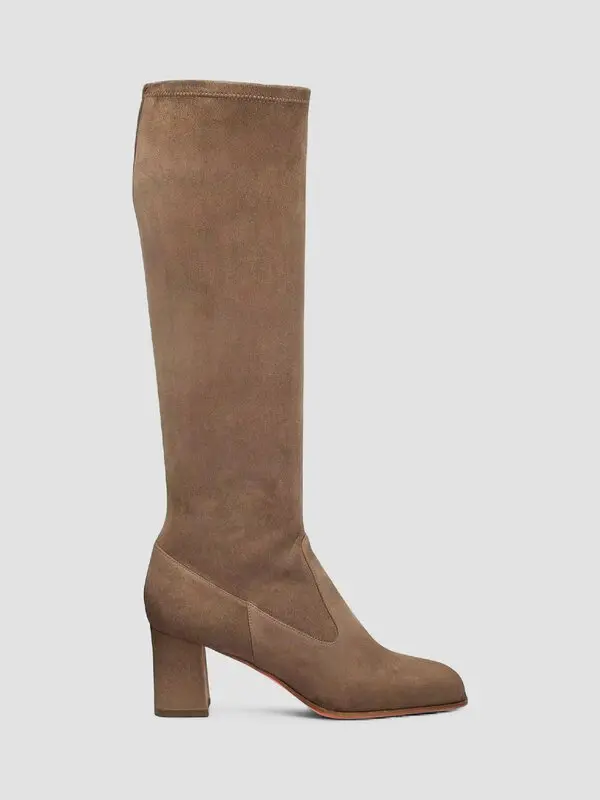 Santoni Carla 65mm Suede Knee-high Boots