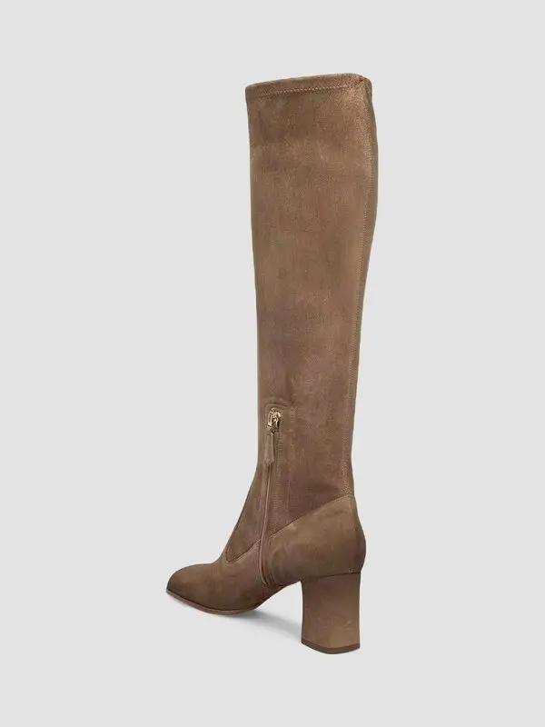 Santoni Carla 65mm Suede Knee-high Boots