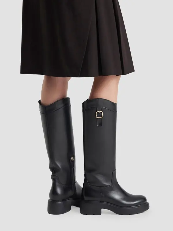 Santoni 35mm Knee-high Leather Boots
