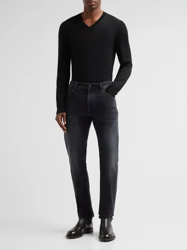 JACOB COHЁN Cotton-blend Slim-fit Jeans