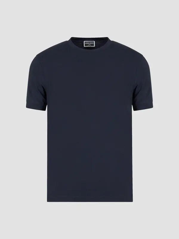 Giorgio Armani Crewneck Stretch T-shirt - Blue