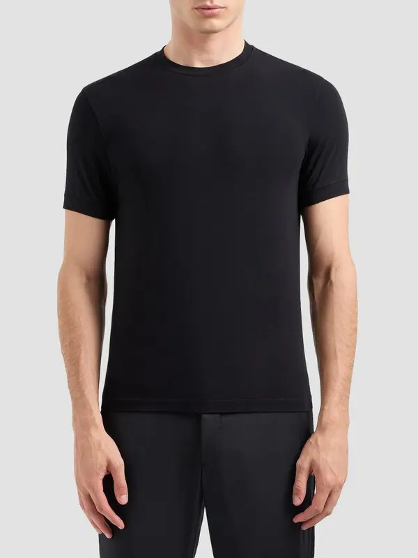 Giorgio Armani Crewneck Stretch T-shirt - Nero