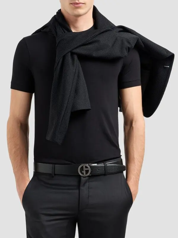 Giorgio Armani Crewneck Stretch T-shirt - Nero