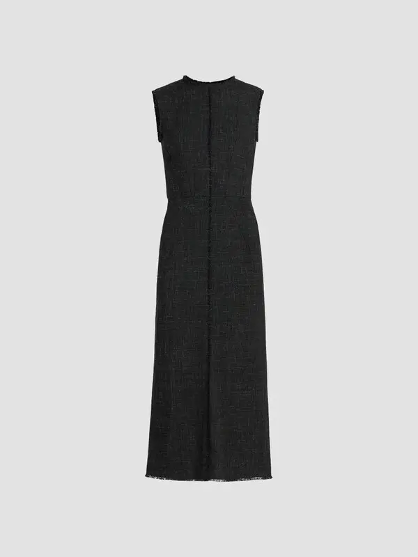 Michael Kors Seamed Wool-linen Sheath Dress