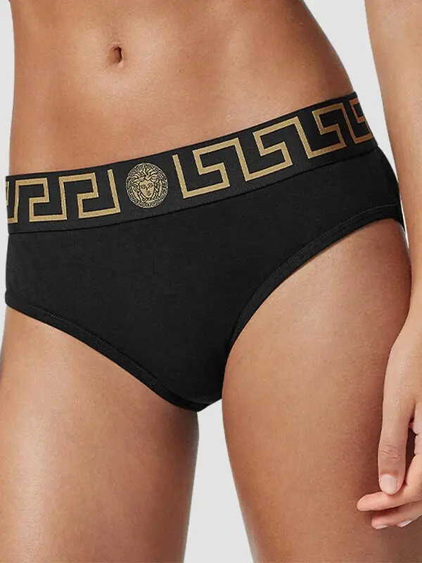 Versace Stretch Cotton Logo Briefs
