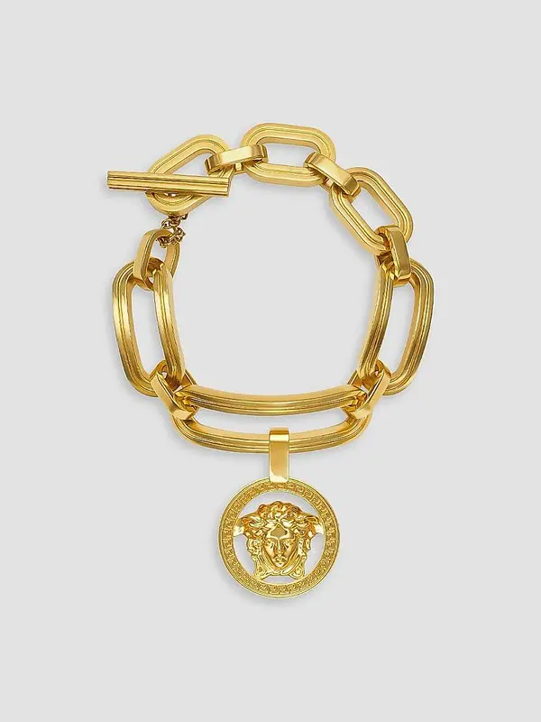 Versace Goldtone Medusa Chain Bracelet - Versace Gold