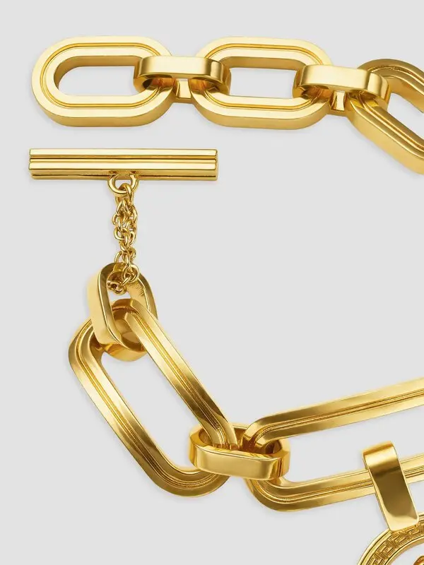 Versace Goldtone Medusa Chain Bracelet