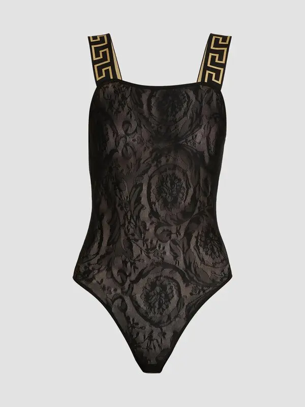 Versace La Greca Lace Bodysuit