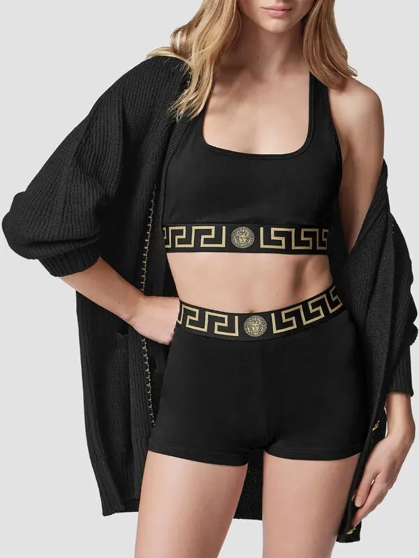Versace Greek Key Sports Bra