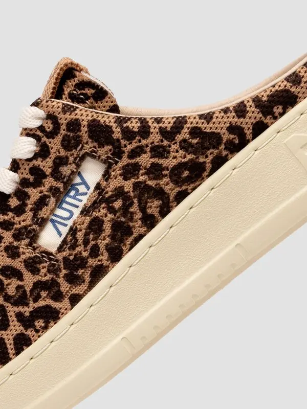 AUTRY Leopard-print Lace-up Mule Sneakers