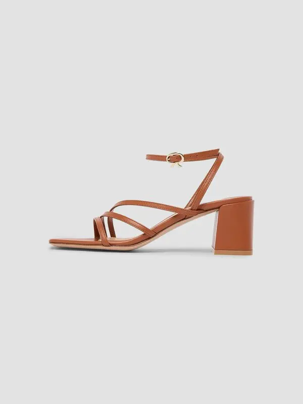 GIANVITO ROSSI 55mm Leather Sandals - Brown