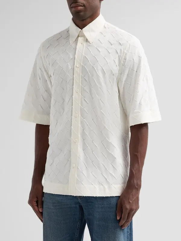 Bottega Veneta Intrecciato Cotton Poplin Shirt