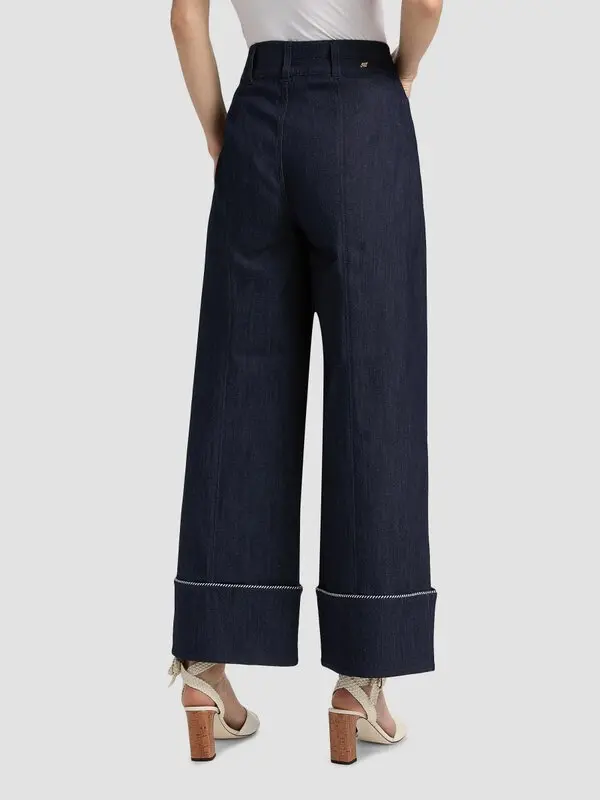Cinq À Sept Dorothea Twisted-trim Wide-leg Pants