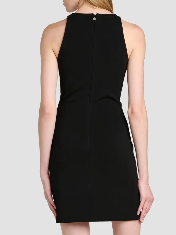 Versace Stretch Crêpe Embellished Minidress