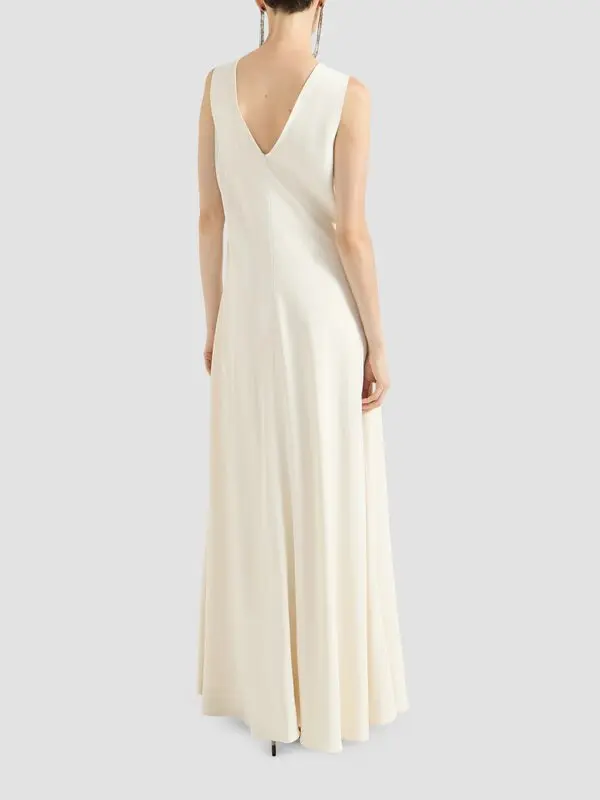 Brunello Cucinelli Silk And Acetate Crêpe Cady Fluid Dress