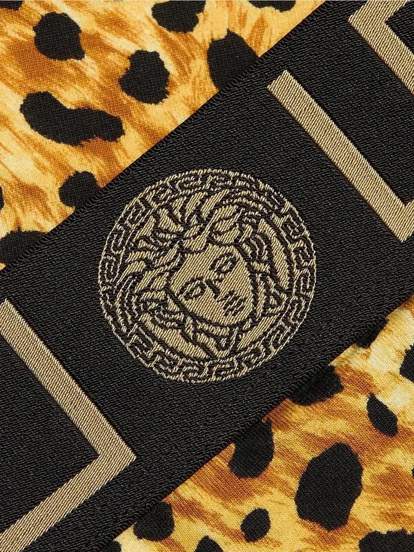 Versace Cheetah-print Stretch-cotton Jersey Underwear