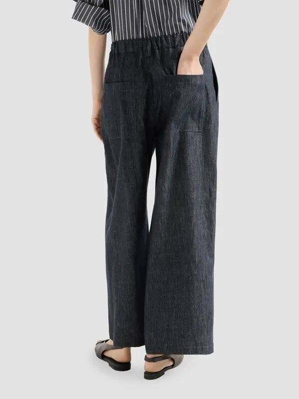 Brunello Cucinelli Effect Twill Pleated A-line Trousers