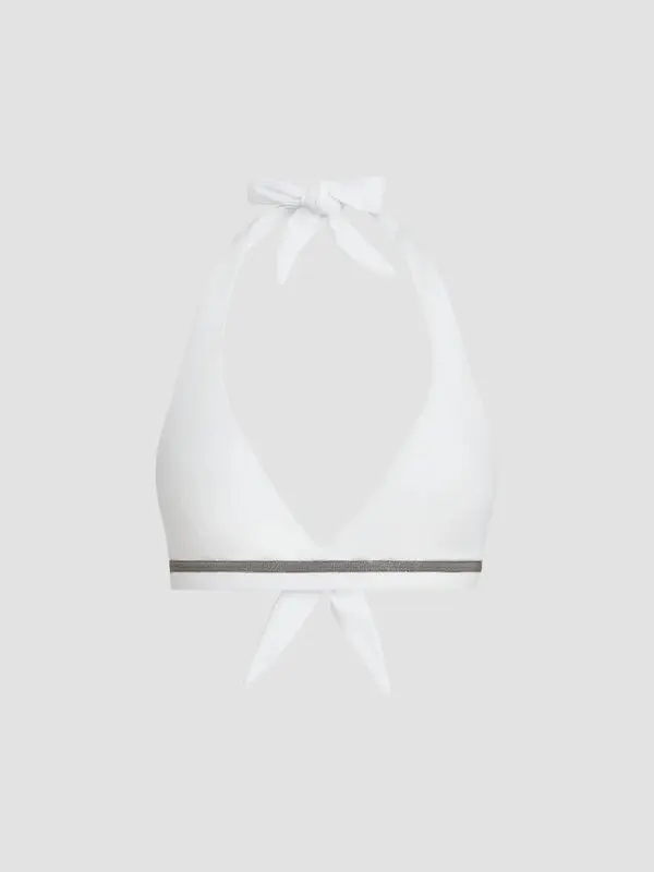 Brunello Cucinelli Techno Jersey Bikini Top