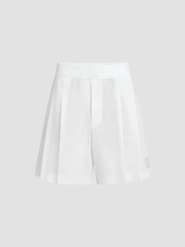 Brunello Cucinelli Stretch Cotton Piqué Active Shorts With Logo
