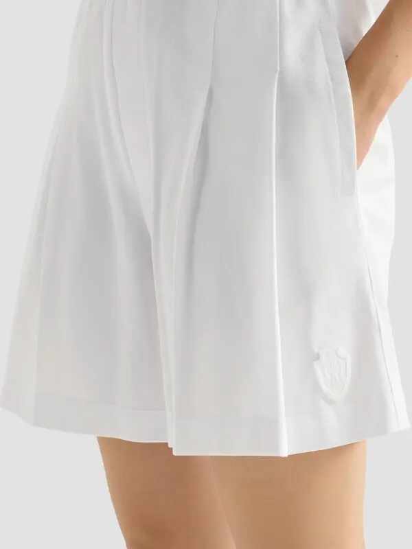 Brunello Cucinelli Stretch Cotton Piqué Active Shorts With Logo